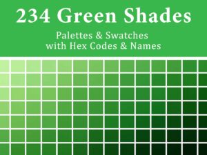 234 Shades of Green with HEX Codes and Names – Color Palette Guide ...