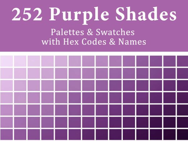 252 Shades of Purple with HEX Codes and Names – Color Palette Guide ...