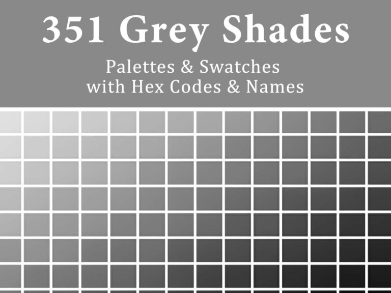 351 Shades of Grey with HEX Codes and Names – Color Palette Guide ...