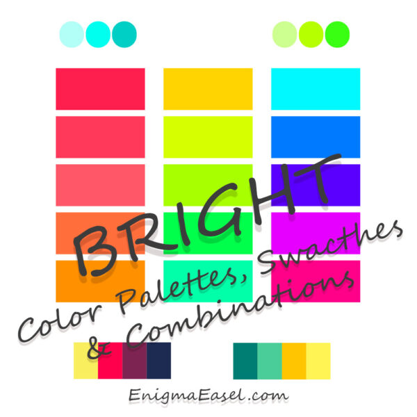 Bright Neon Color Palette Combinations with Hex Codes and Names ...