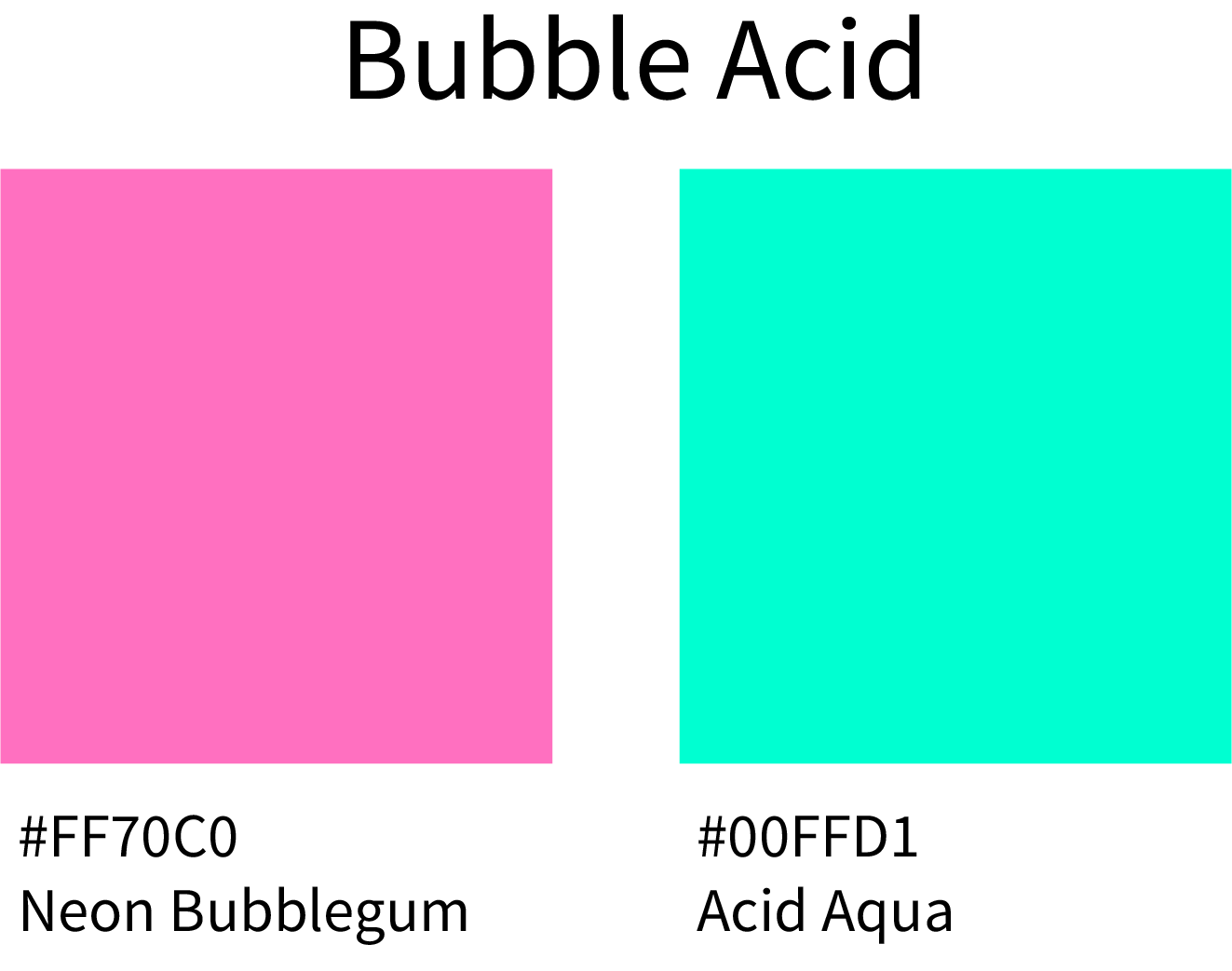 Bright Neon Color Palette Combinations with Hex Codes and Names ...