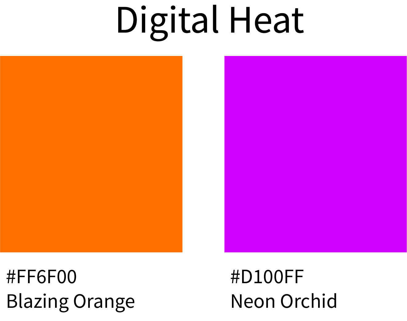 Bright Neon Color Palette Combinations with Hex Codes and Names ...