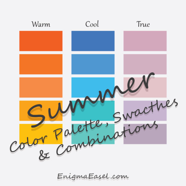 Summer Colour Palettes & Swatches - Warm, Cool & True Shades with Hex ...