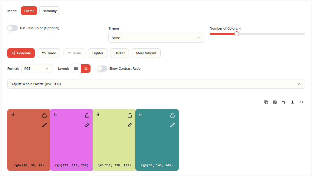 Color Palette Generator & Harmony Builder - EnigmaEasel - EnigmaEasel